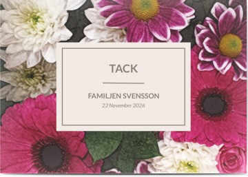 Personliga tackkort efter begravning med egna bilder och text ...