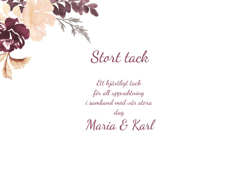 Tackkort för bröllop | Optimalprint