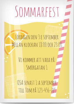 Inbjudningskort och inbjudningar | Personalisera inbjudan med text och ...