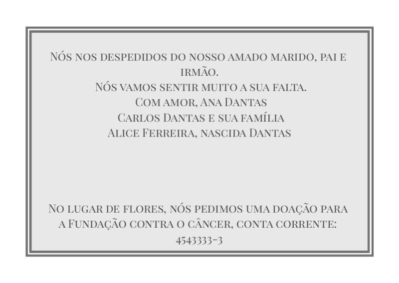 Convite para Velório | Optimalprint