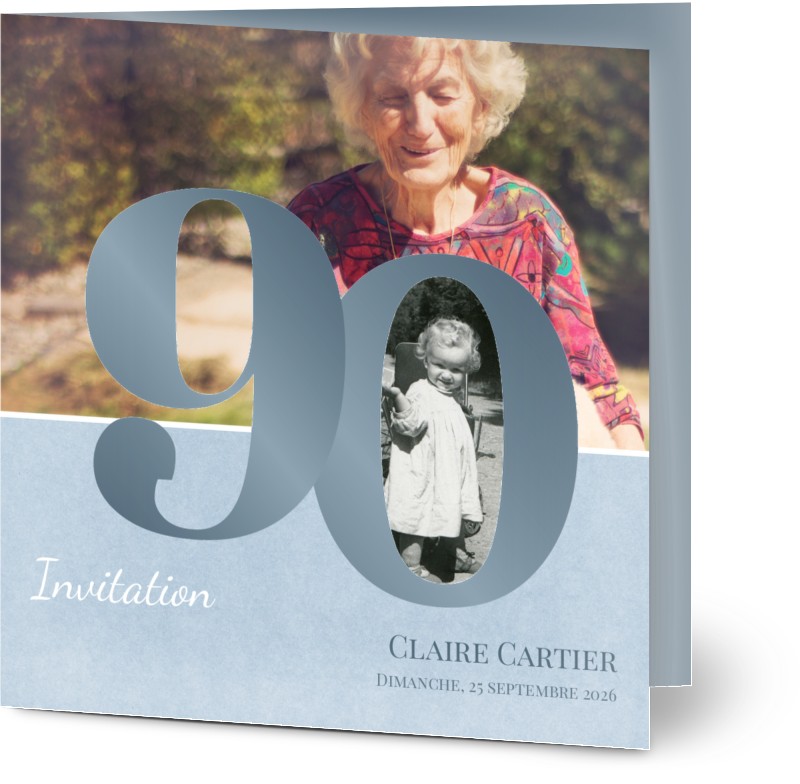 Invitations d'anniversaire 90 personnalisées | Optimalprint