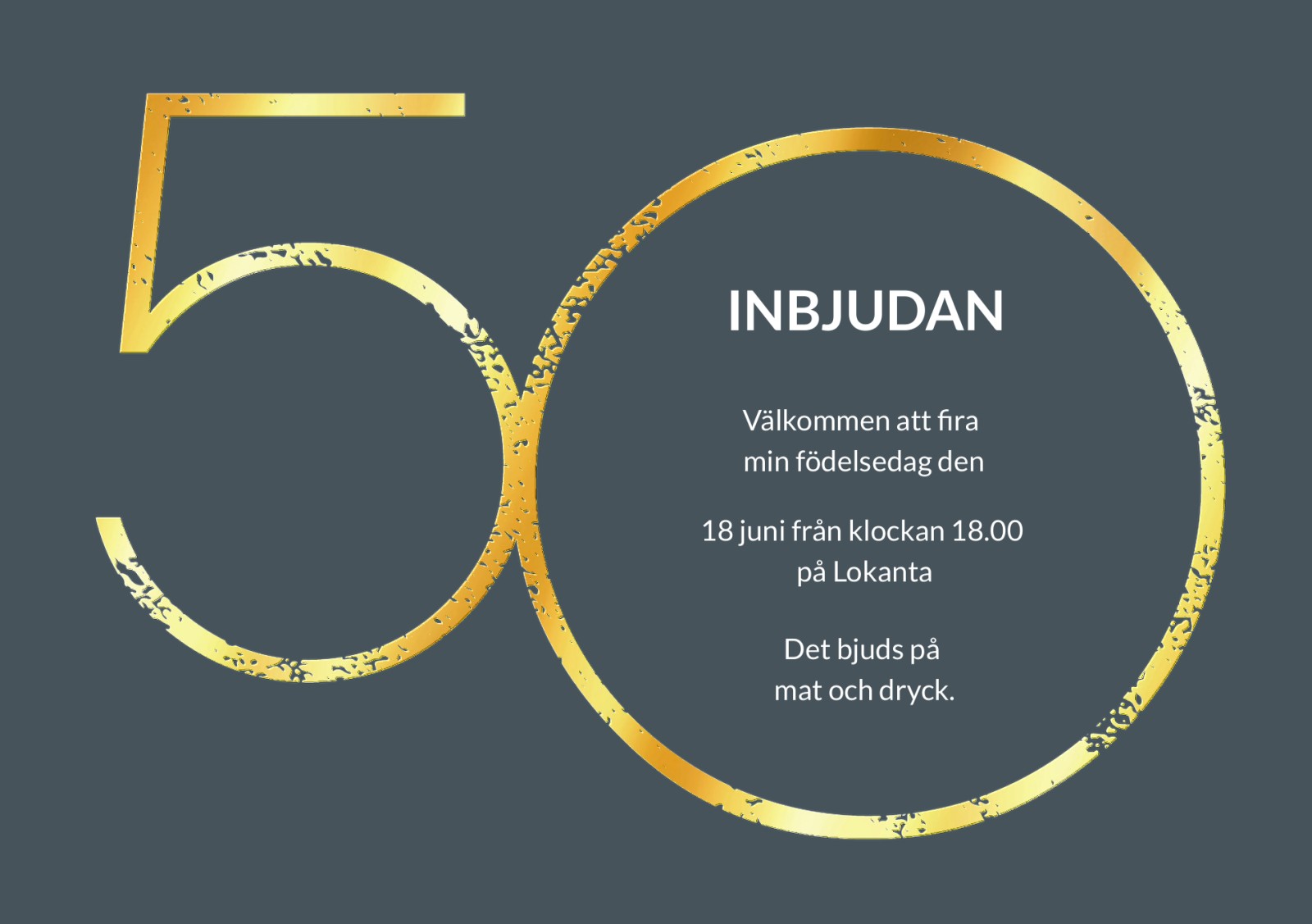 Femtio år inbjudningar - Personliga födelsedagsinbjudningar 50 ...