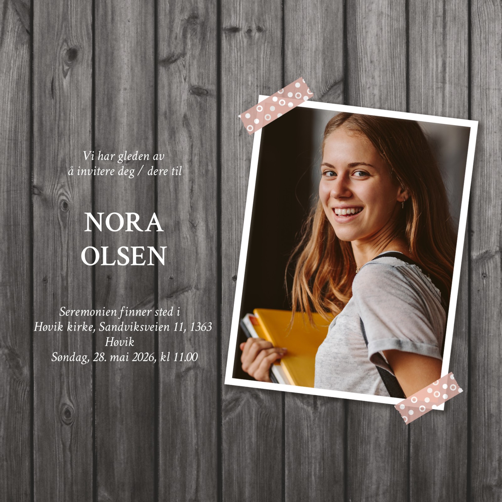 Invitasjonskort konfirmasjon - Invitasjoner til konfirmasjon | Optimalprint