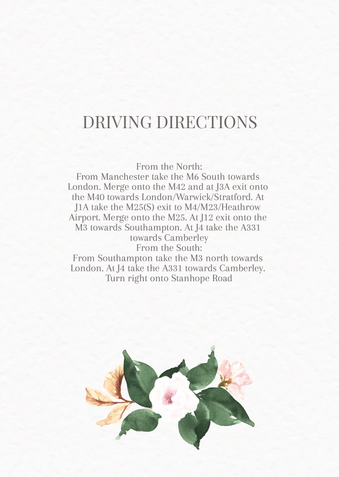 Driving Direction Cards for Weddings and Invitation Cards | Optimalprint