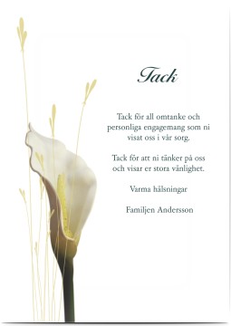 Personliga tackkort efter begravning med egna bilder och text ...