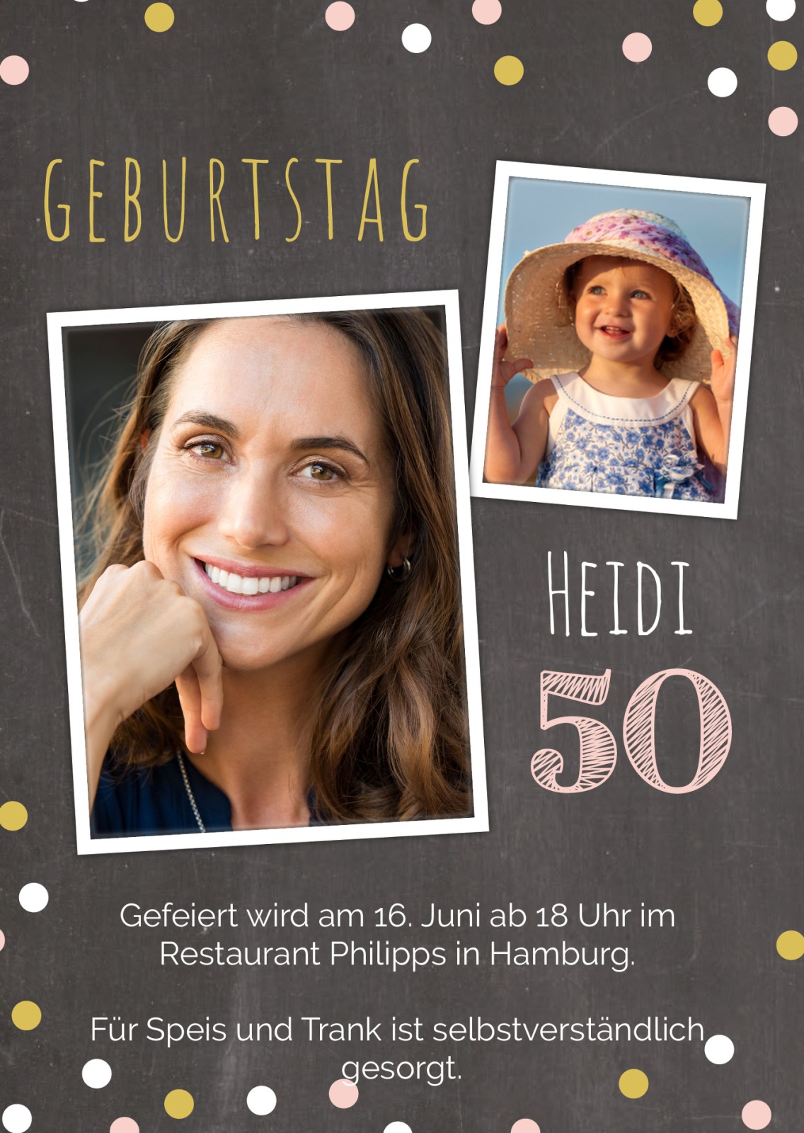 Einladungskarten Zum 50 Geburtstag Selbst Gestalten
