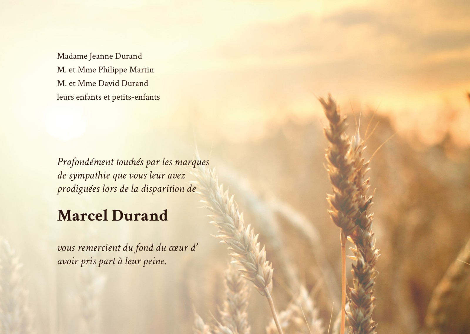 Cartes de remerciement obsèques | Optimalprint