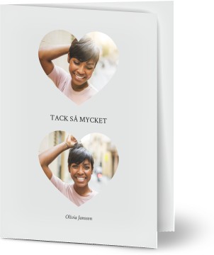 Personliga tackkort med egna bilder och text - Optimalprint Sverige