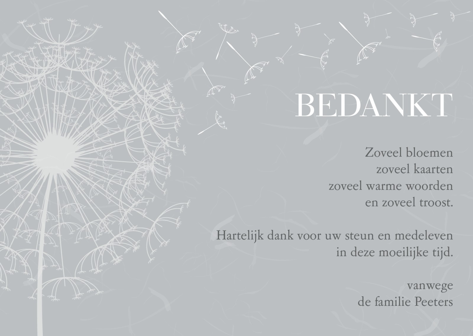 Bedankkaartjes na overlijden | Optimalprint