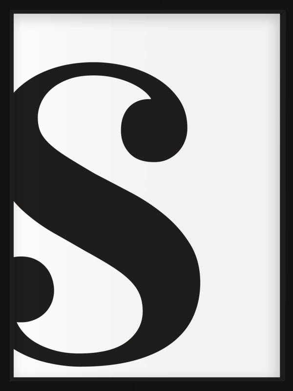 Alphabet S - Schwarz-Weiß Kunstdrucke | Optimalprint