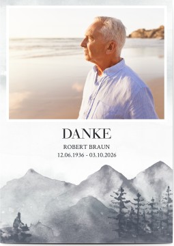 Danksagung Trauer gestalten - Dankeskarten Trauerfall online | Optimalprint