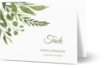 Personliga tackkort efter begravning med egna bilder och text ...
