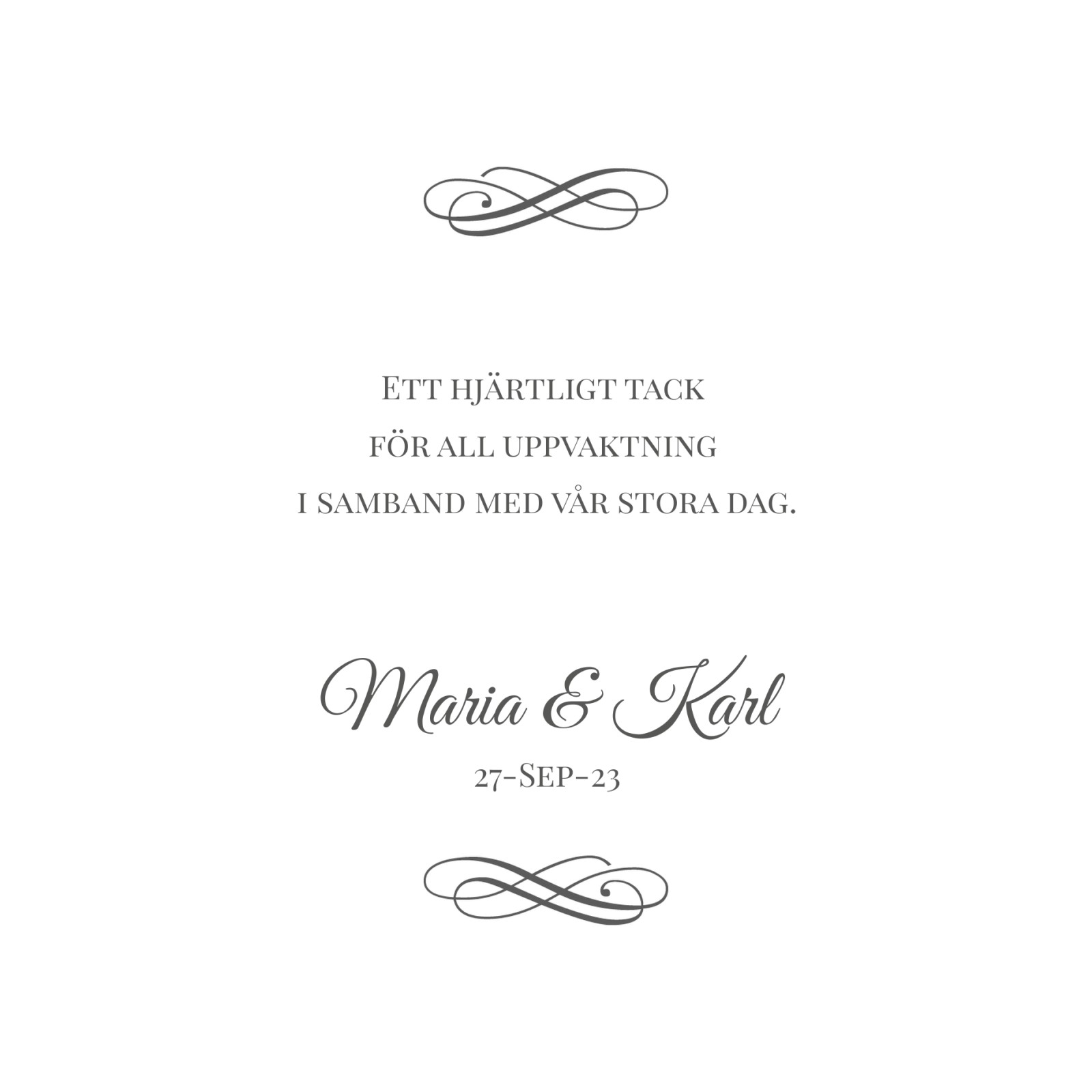 Tackkort för bröllop | Optimalprint