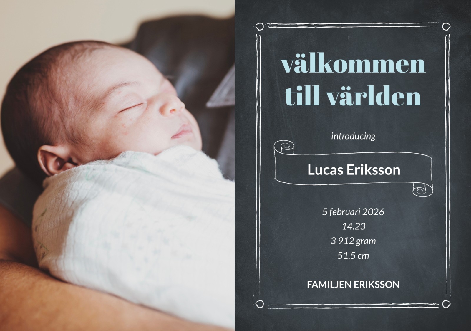 Gratulationskort nyfödd - Kort för nyfödda pojkar | Optimalprint