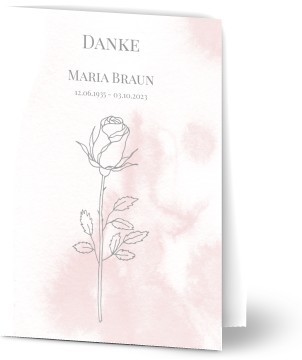 Danksagung Trauer gestalten - Dankeskarten Trauerfall online | Optimalprint