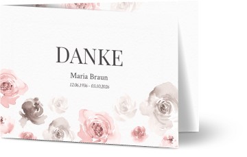 Danksagung Trauer gestalten - Dankeskarten Trauerfall online | Optimalprint