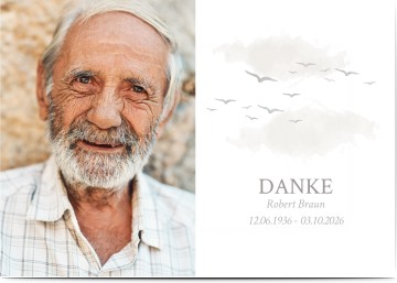 Danksagung Trauer gestalten - Dankeskarten Trauerfall online | Optimalprint