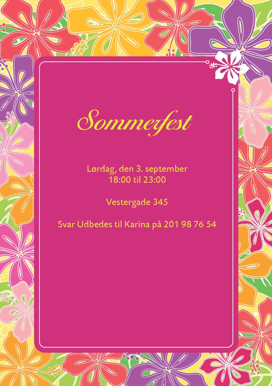 Sommerfestinvitationer | Optimalprint